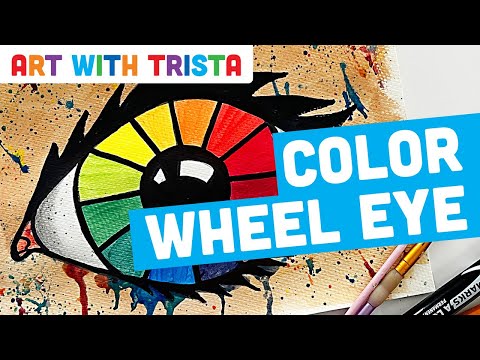 How to Paint a 12 Color Color Wheel Eye Art Lesson - Art With Trista Video Tutorial
