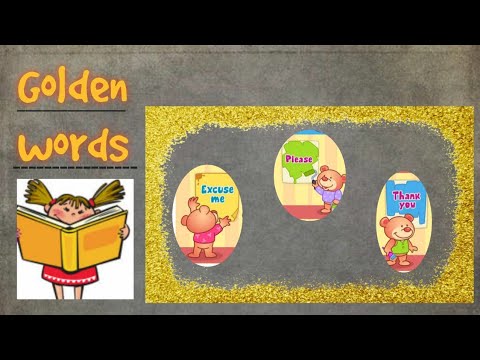Golden words/good manners.🤗 introduction of golden words golden words for pre-primary kids .