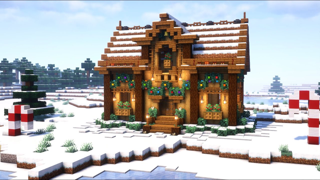 Minecraft Christmas House | How to Build Tutorial | Part 1 - Minecraft ...
