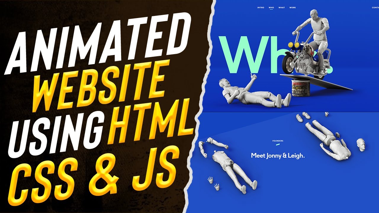 Create Animated Website Using HTML, CSS & JS | Hover Animation Using JavaScript