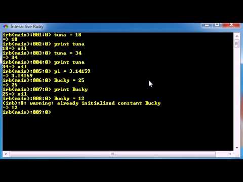 Ruby Programming Tutorial - 20 - Constants