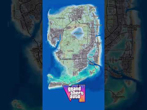 Gta 6 map vs Real map(Florida)#gta6trailer #gta6map