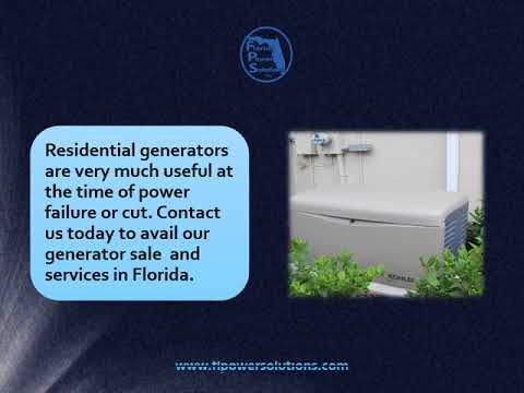 Generators for Residential Used provide by Florida Power Solution Inc