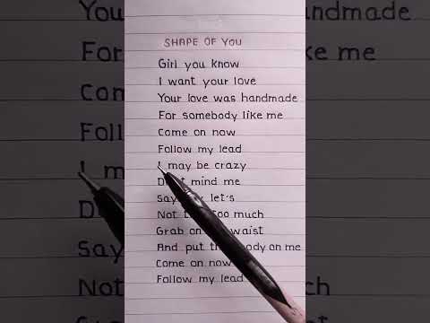 Ed Sheeran ~ ๐ผShape Of You (Lyrics)
