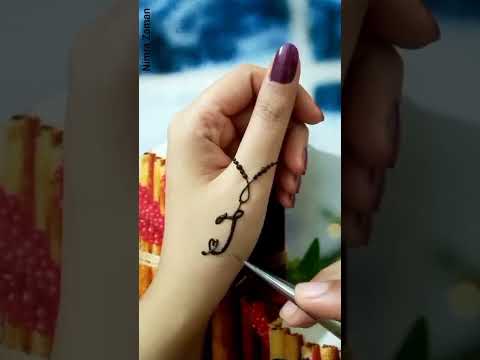 #shorts easy "J" letter mehndi tattoo design @nimrazaman #shortvideos
