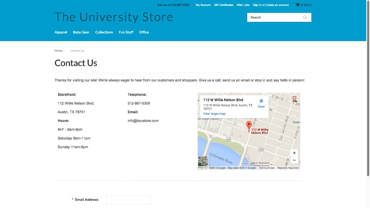 Creating Contact and Content Pages - Manage Store | Bigcommerce University
