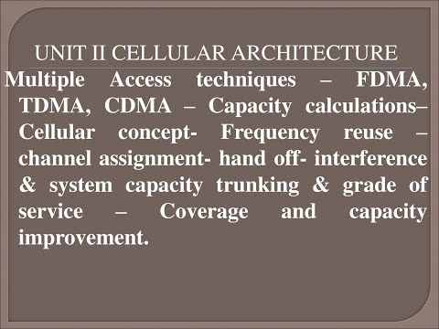 Wireless Communication- Multiple access Techniques