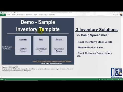 Daily Sales & Inventory Tracking Spreadsheet [Inventory Excel Template] - Part 1