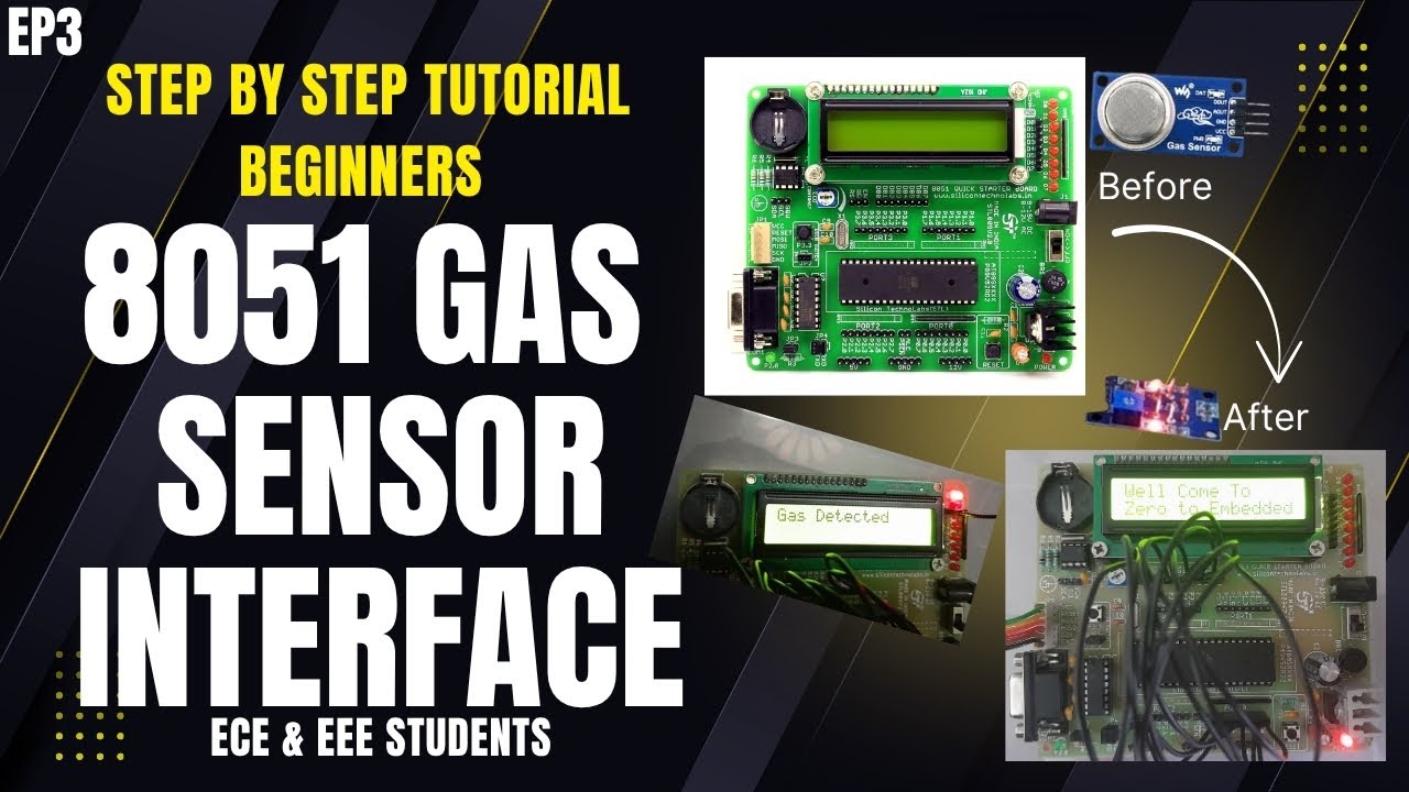 Gas Sensor Interfacing with 8051 Microcontroller - Digital Signal