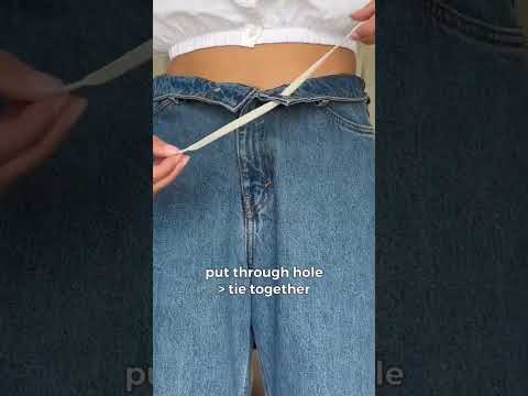how to fix loose jeans 👍 hack #hack #jeans