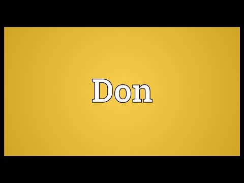 Don Meaning