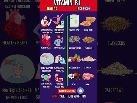 Vitamin B1 Rich Foods | Vitamin B1 Sources | Vitamin B1 Benefits | Foods With Thiamine