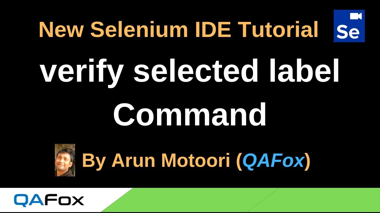 New Selenium IDE - Part 37 - verify selected label Command