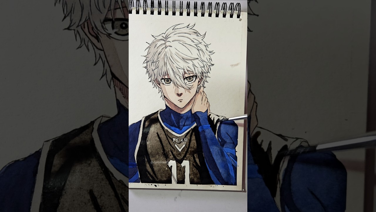 Nagi Seishiro - Blue Lock | Coloring Art Drawing #shorts  #bluelock #drawing #bluelock