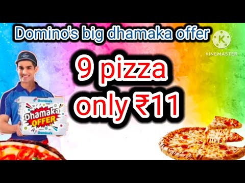 9 Pizza only βΉ11|Domino's coupon code today|coupon code