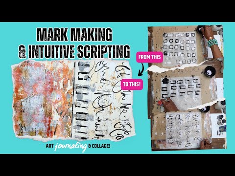 Mark Making, Intuitive Scripting & Collage Art Journaling – Chapter 8 Gel Plate For Mixed Media ...