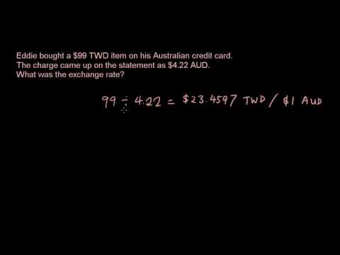 Calculating exchange rates