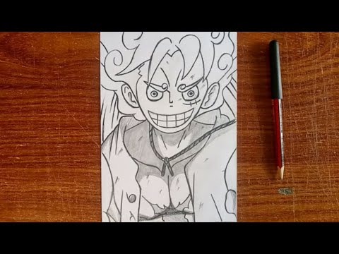 How to Draw Luffy Gear 5 Easy for Beginners | Step by Step One Piece Drawing Tutorial