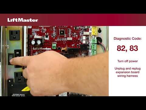 Error Code 82, 83: LiftMaster Communication Fault from Expansion Board Entrapment Protection Devices