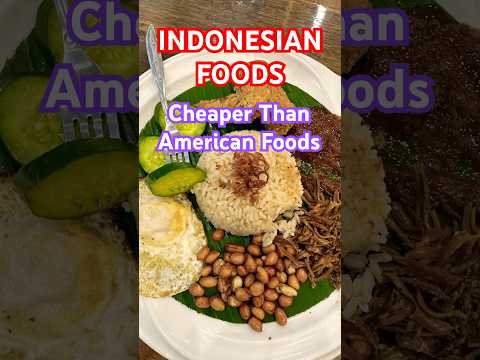 Cheap $ Healthy Fast Food? American vs Indonesian #shorts #foodie #food
