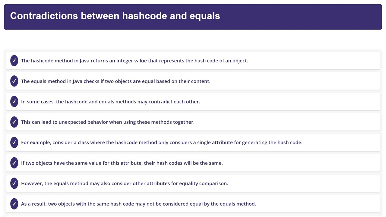 Contradiction Between HashCode and Equals Method in Java