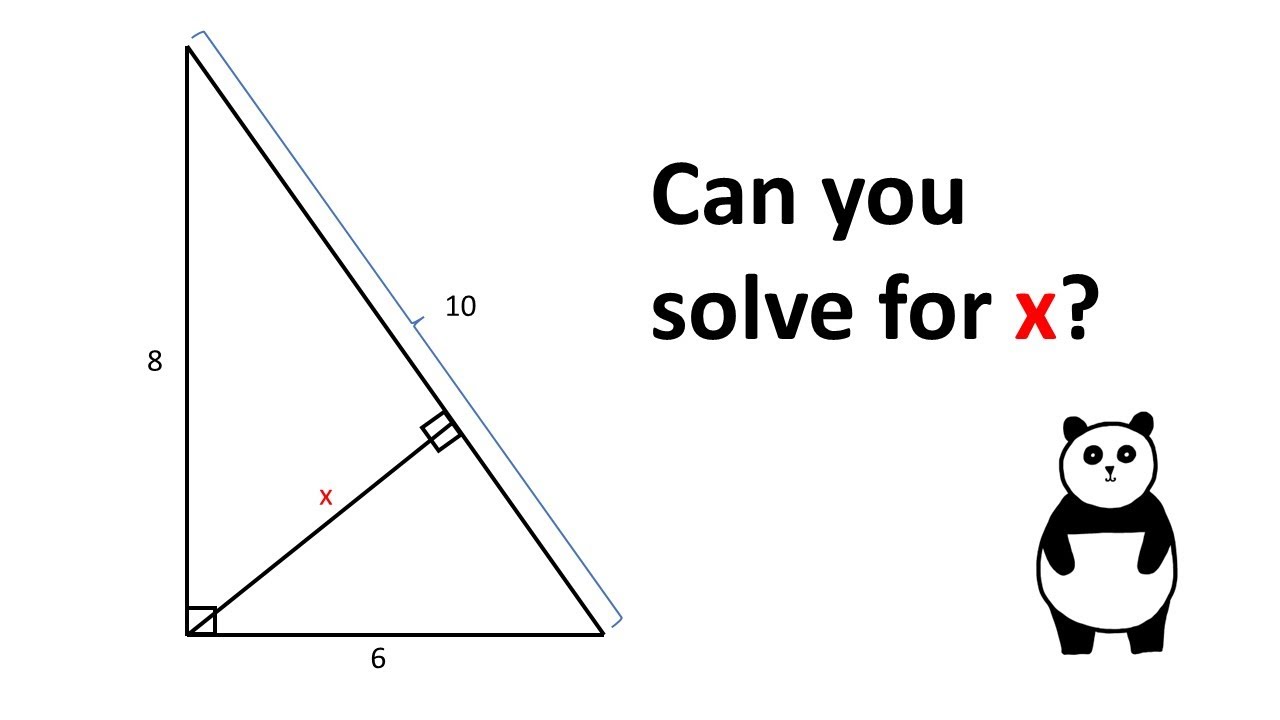 Height / Altitude to the Hypotenuse Formula Proof. Right Tringles.