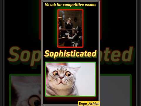 S- Sophisticated meaning in hindi with tricks. #vocabulary