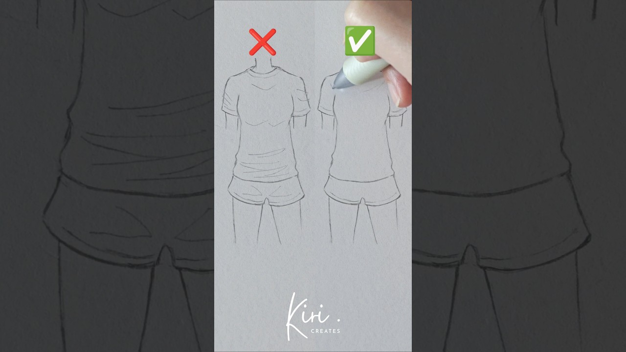 How to draw clothing folds 2| Don't make this beginner mistake #howtodraw #animetutorial #clothes