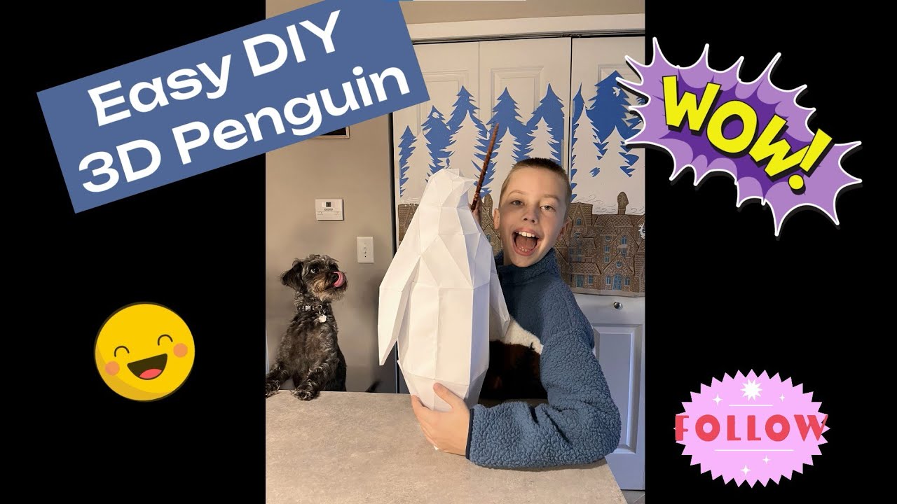 🐧✨DIY Penguin Paper Craft Free templates