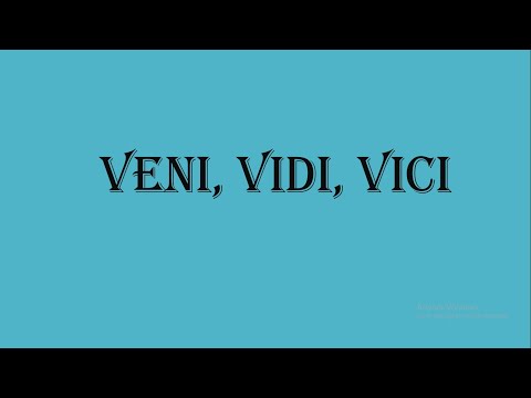 Veni Vidi Vici meaning