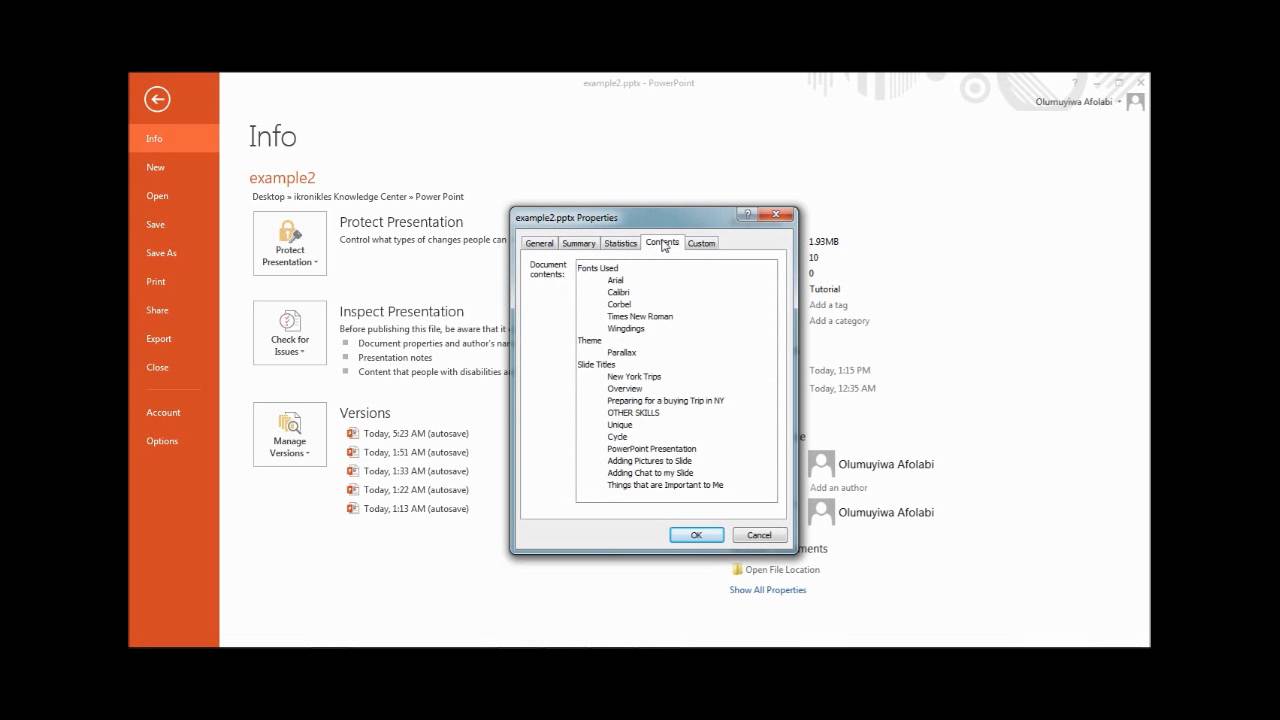 Introduction to Power Point Lesson 24   Finalizing presentations