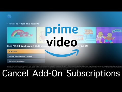 How To Cancel Prime Video Add On Subscriptions