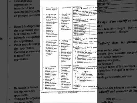Fiche pédagogique de remédiation, 1ère année collège