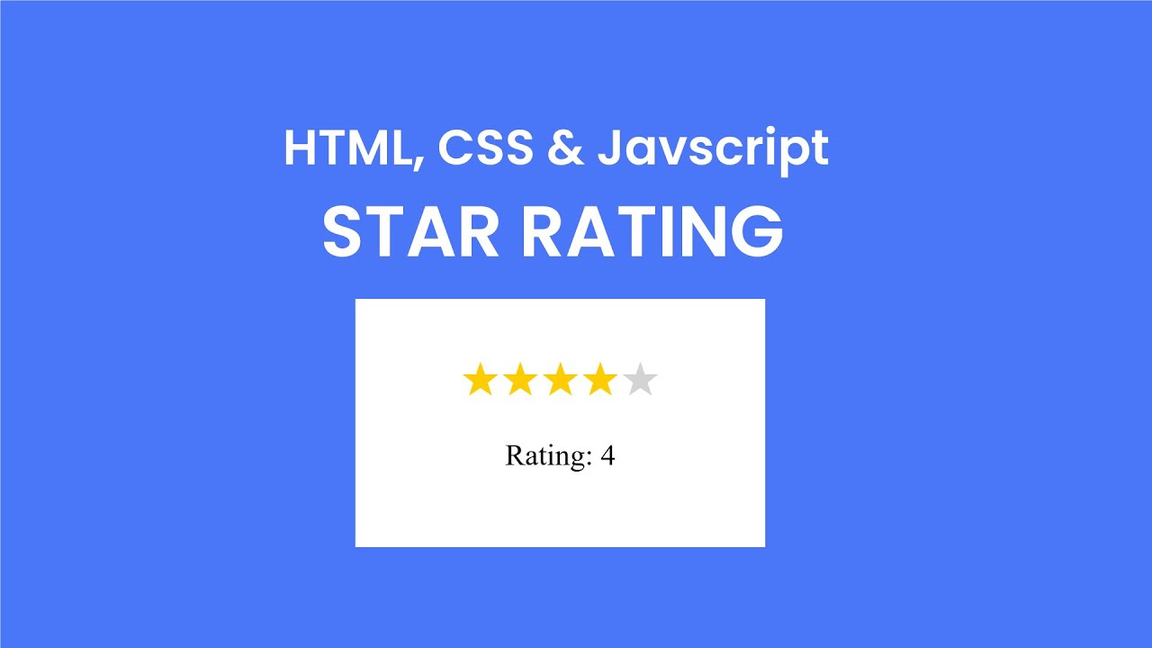 Star Rating | HTML, CSS & Javascript