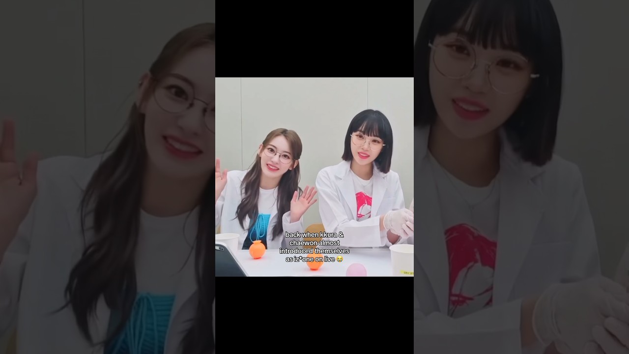 When Chaewon introduced themselves as IZ ONE on live😂 #lesserafim#izone#chaewon#sakura#kazuha#kpop