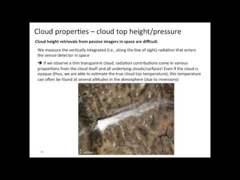 Clouds as seen by passive VIS/IR imagers