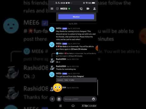 i got banned from "LcLc hangout" discord server