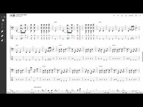 Billy Squier - Lonely Is The Night (BASS TAB PLAY ALONG)
