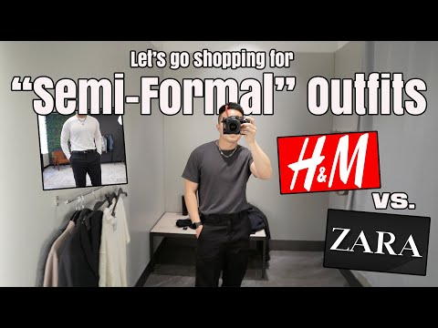 Shopping for "Semi Formal" Menswear Outfits Vlog - H&M vs. Zara