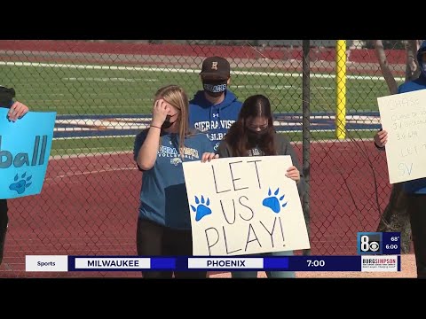 Students protest peacefully outside CCSD schools in hopes of getting back in classrooms