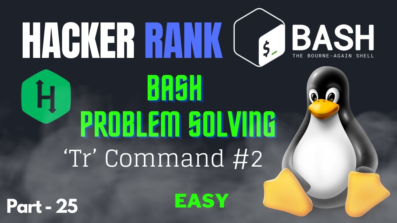 Tr command #2  | Hacker Rank Bash Problem solving #linux #opensource #bash #bashscripting