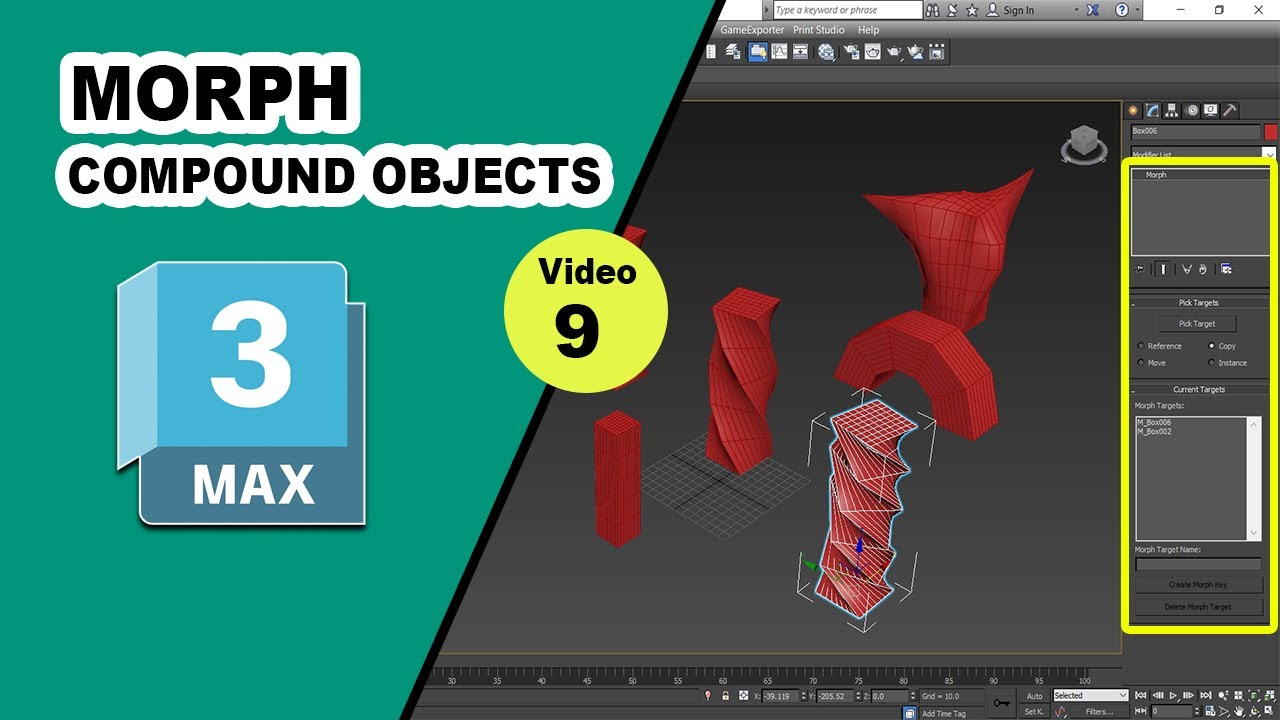 MORPH in 3ds Max || Compound Objects in 3ds Max|| 3ds Max full tutorials