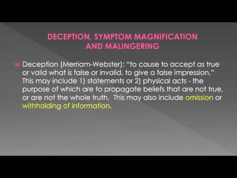 Malingering Definitions & Criteria