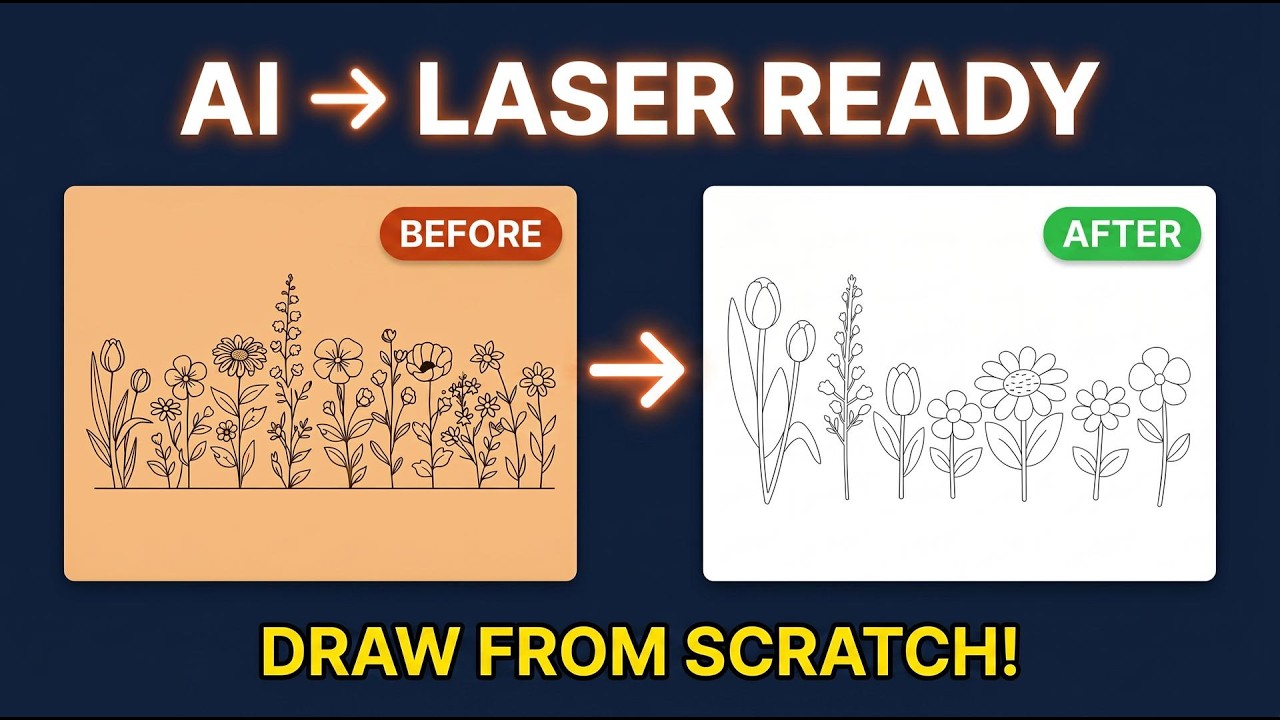 LightBurn Vector Drawing: Lines, Nodes & the Scissor Tool Method