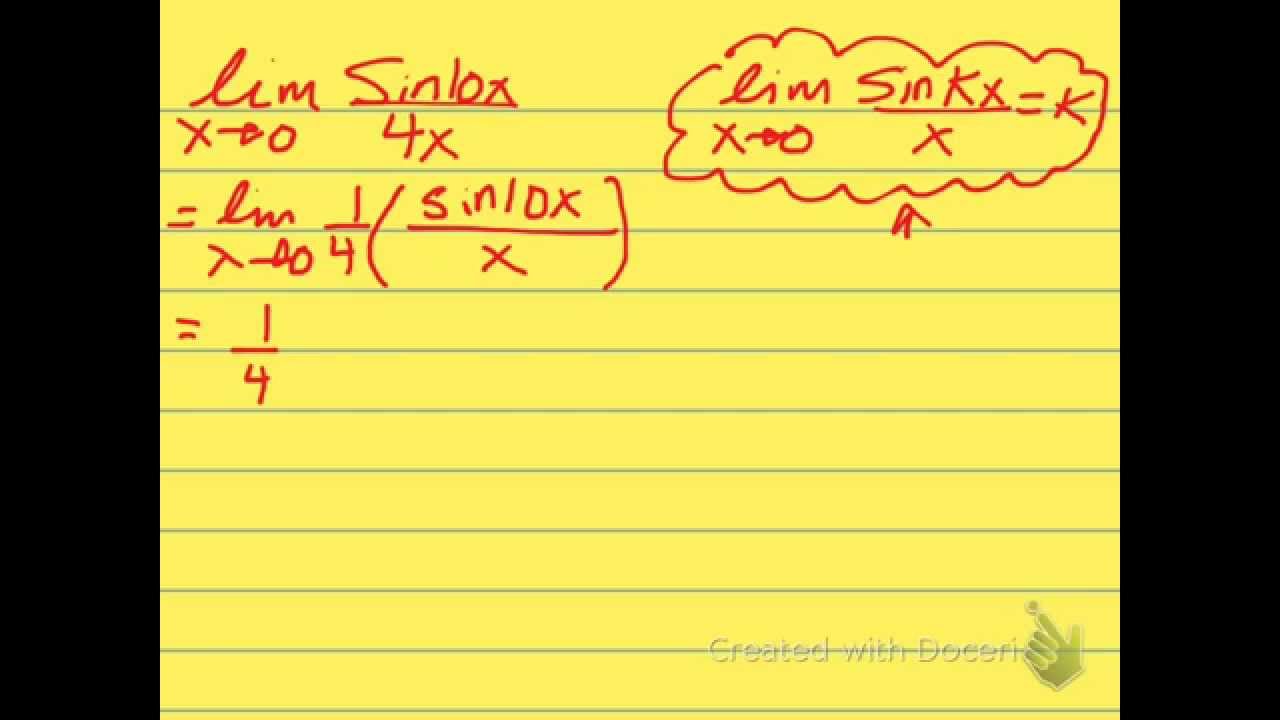 Limit Problems with Trig (Example 1/5)