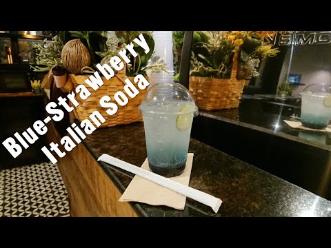Cafe Vlog | Blue-Strawberry Italian Soda | Taste with New Recipe | Soda Recipe | Fizzy drinks