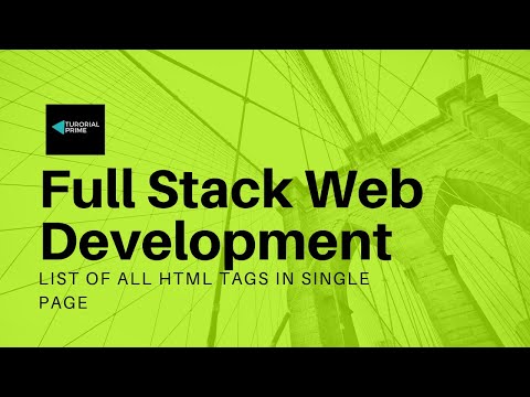 List of all HTML Tags in Single Page