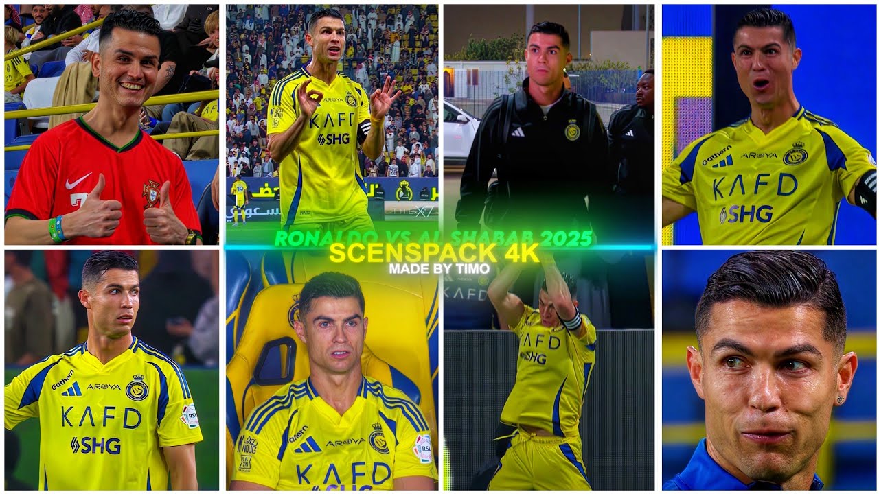 Cristiano Ronaldo Vs Al Shabab 2025 / RARE CLIPS ● SCENEPACK 4K ( With AE CC and TOPAZ )