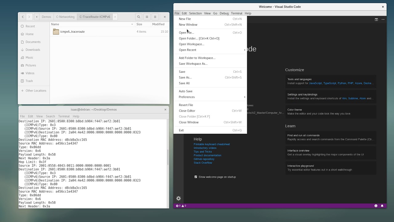 C Network Programming - IPv6 Traceroute with Source Code (On Github)