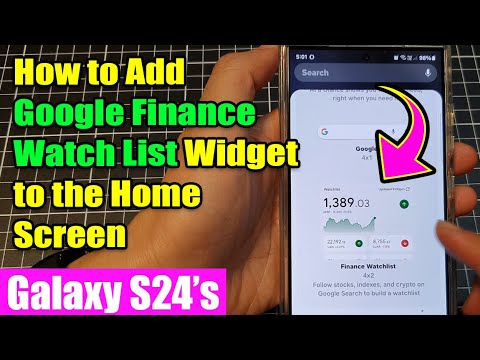 Galaxy S24/S24+/Ultra: How to Add Google Finance Watch List Widget to the Home Screen